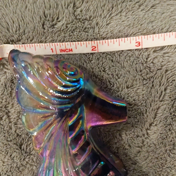 Fenton | Art | Beautiful Iridescent Fenton Glass Shoe With Rhinestone ...